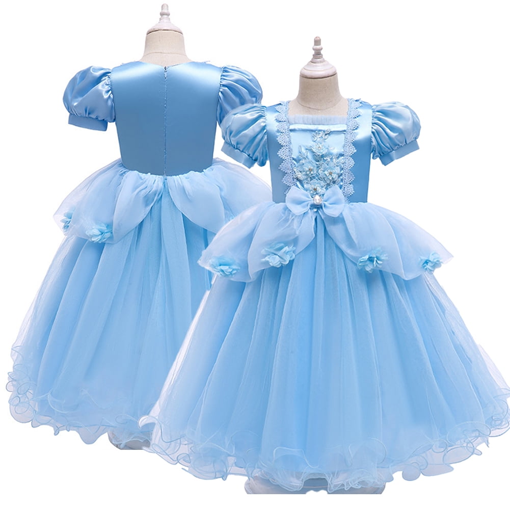 LYMAYTER Flower Girl Princess Dress for Wedding Party Kids Tulle ...
