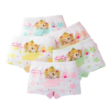 Esaierr Toddler Kids Cotton Boxers Briefs for Girls 5 Pack Soft ...