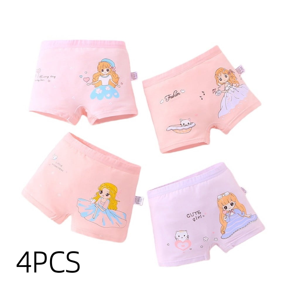 LYMAYTER Girls Cozy Cotton Boxer Briefs Adorable Cartoon Design Soft ...
