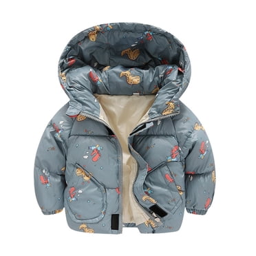 Bainana Little Girls Jacket Butterfly Print Long Sleeve Hooded Parka ...