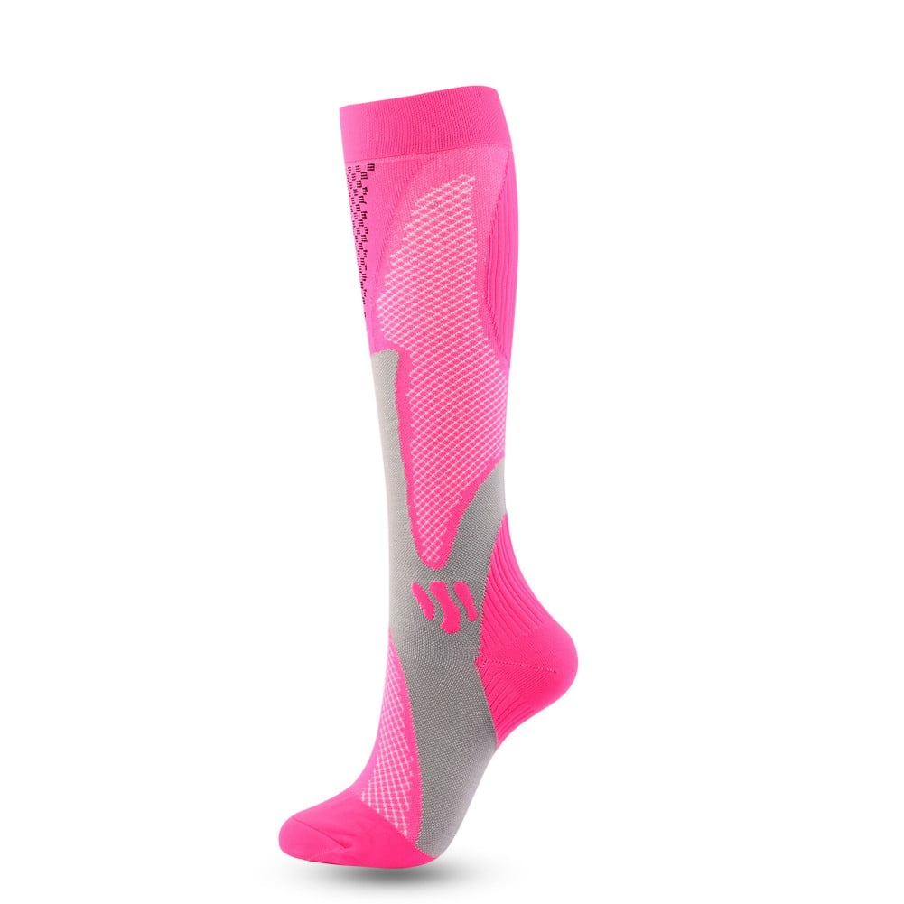 LYMAYTER Knee-Length Compression Socks for Men's Women's Casual Outdoor ...