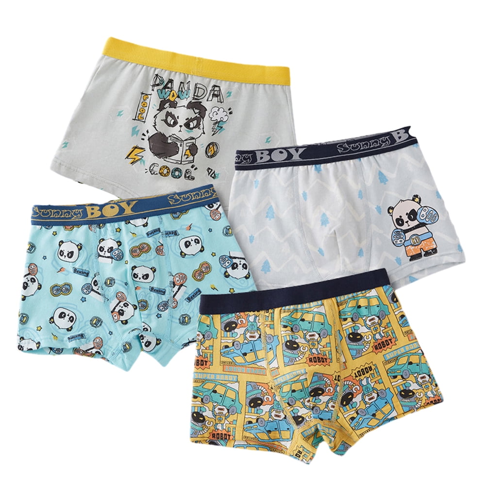LYMAYTER Little Boys Soft Underwear Kids Cute Pattern Panties Boxer ...