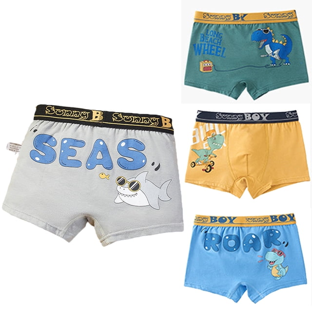 LYMAYTER Little Boys Underwear 4 Pack for Kids Toddler Cute Pattern ...