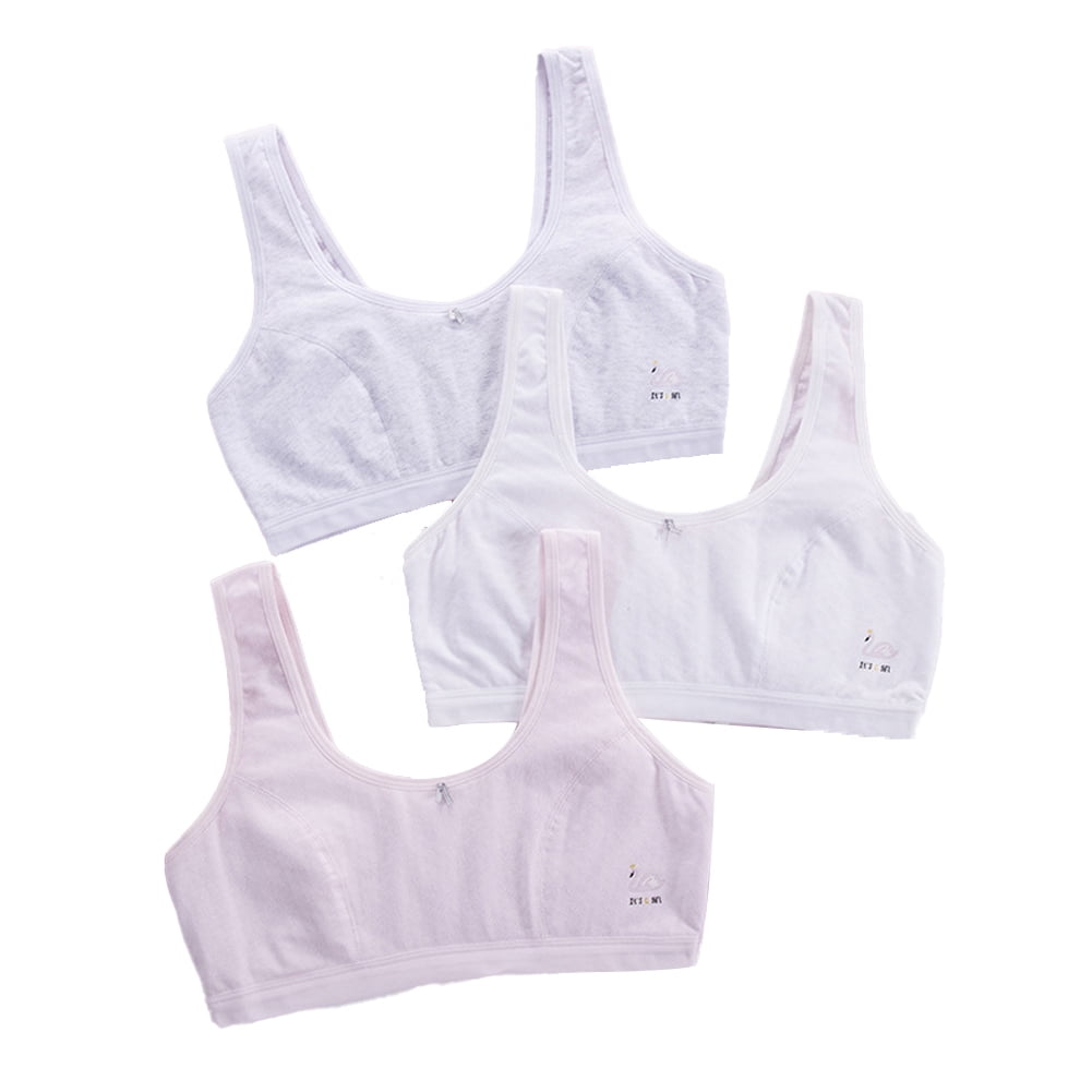 LYMAYTER ‌M-XL Girls Sports Bra Teen Cropped Training Bra 9-12 Starter ...