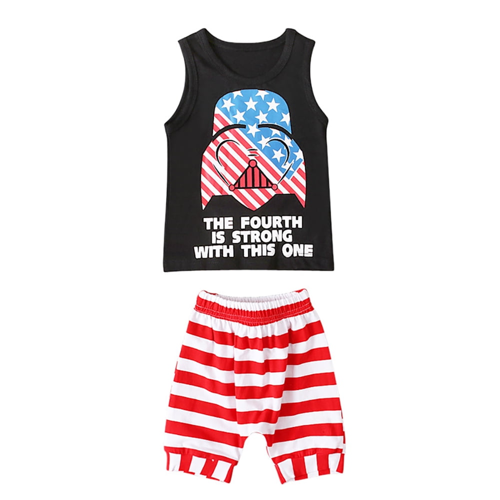 LYMAYTER Toddler Boys Cozy Tank Outfit 2PCS Infant Cotton Tank Tees ...