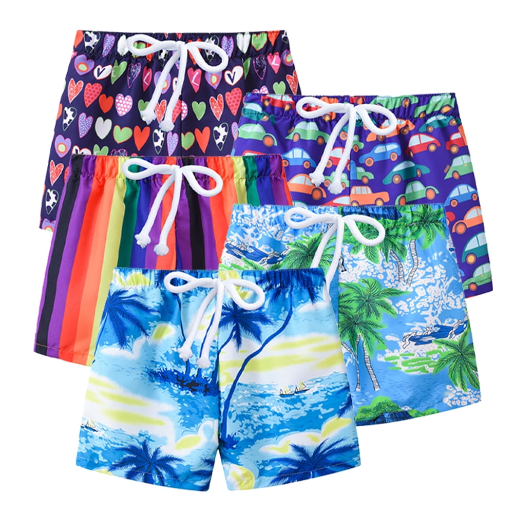 LYMAYTER Toddler Kids Boys Girls Hawaiian Swimming Shorts Baby Cartoon ...