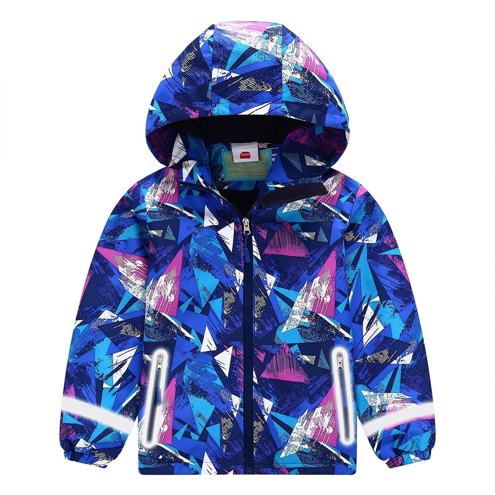LYMAYTER Toddler Kids Hooded Raincoats Soft Fleece & Lining Hooded ...