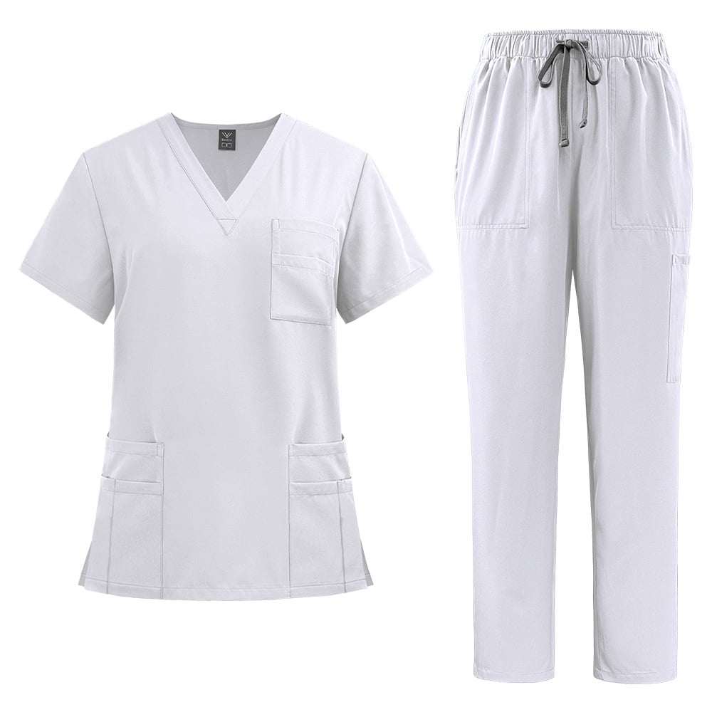 LYMAYTER Women Nurse Uniform Set Moisture Quick Dry Medical Uniform ...