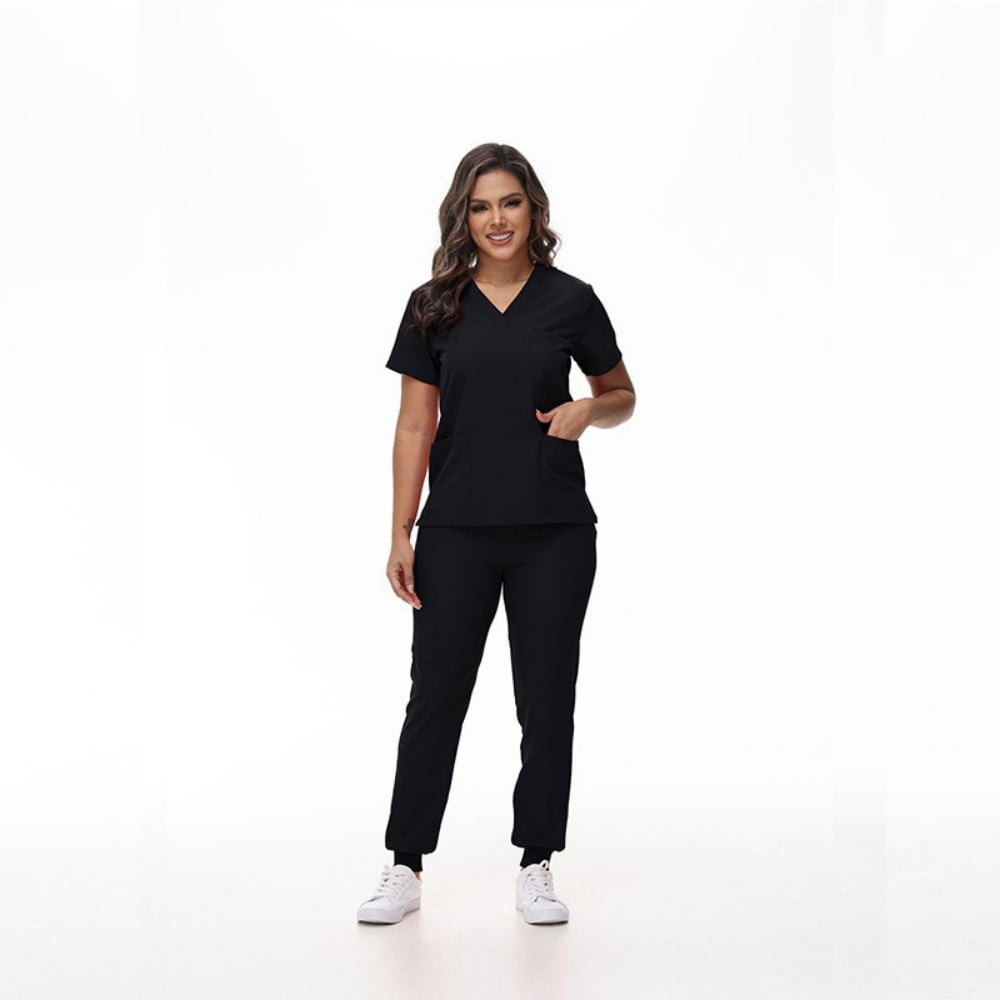 LYMAYTER Women's Stretch Medical Uniform Nurse Uniform for S-2XL ...