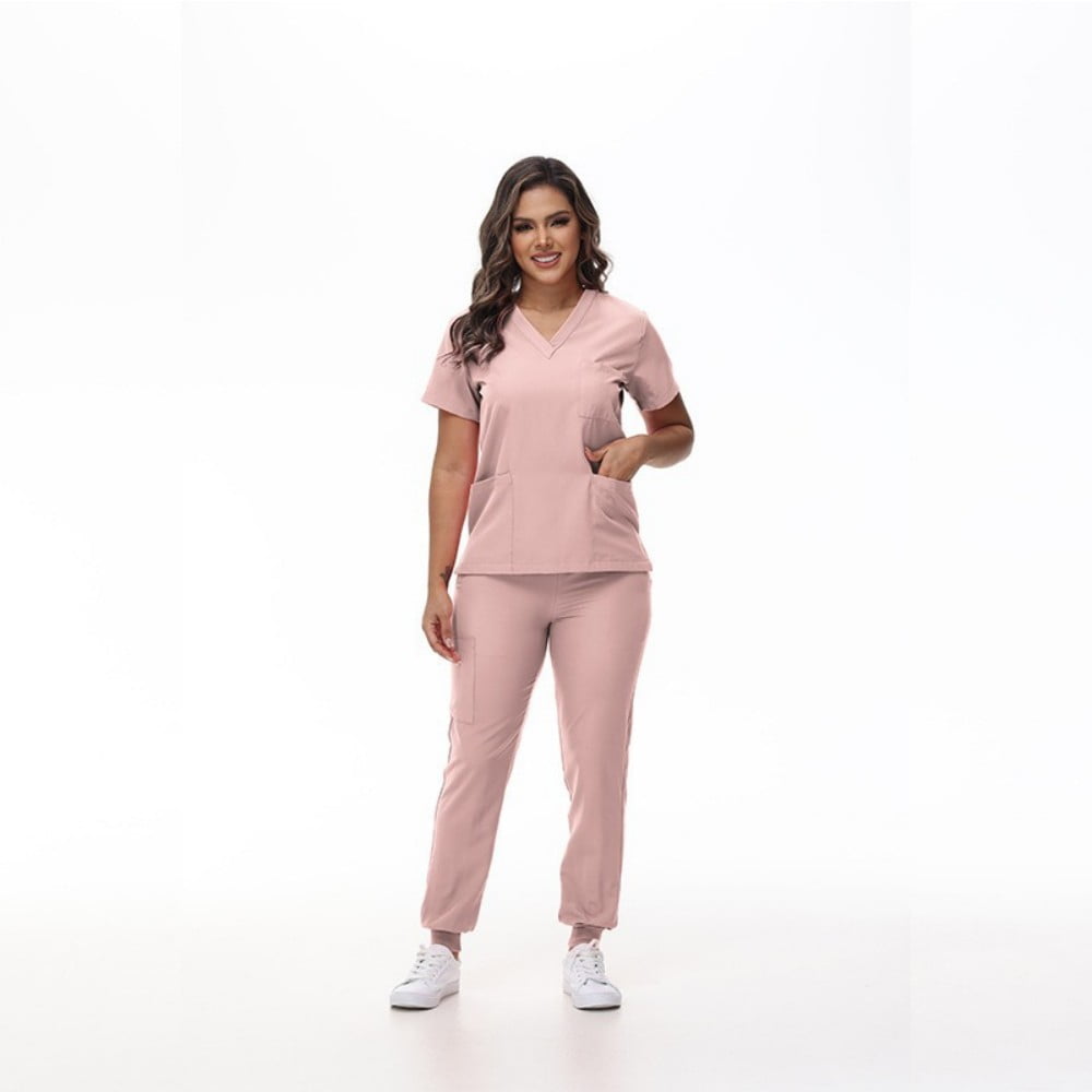 LYMAYTER Women's Stretch Medical Uniform Nurse Uniform for S-2XL ...
