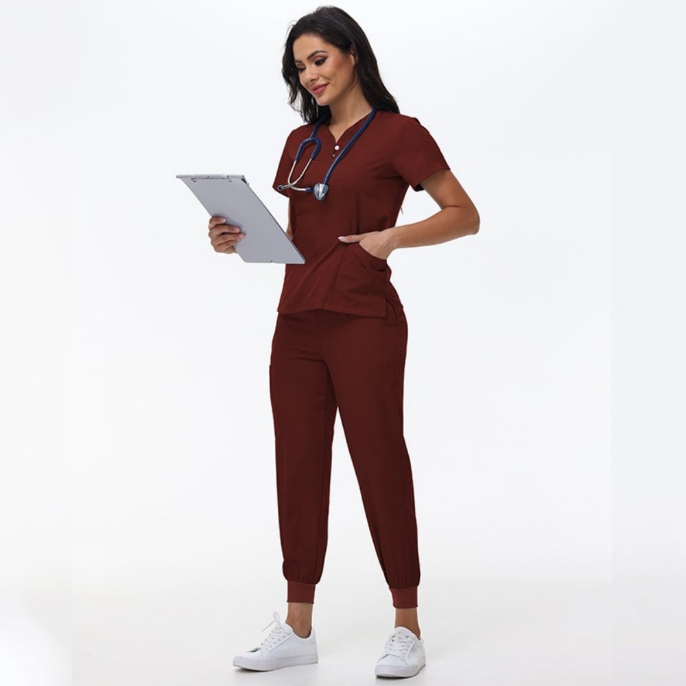 LYMAYTER Womens Medical Uniform Set for S-2XL Comfort Leisure Short ...