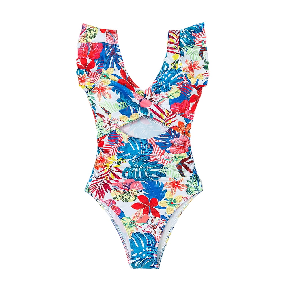 LYMAYTER Womens Swimsuits for Women Swimwear High Waist Stomach in One ...