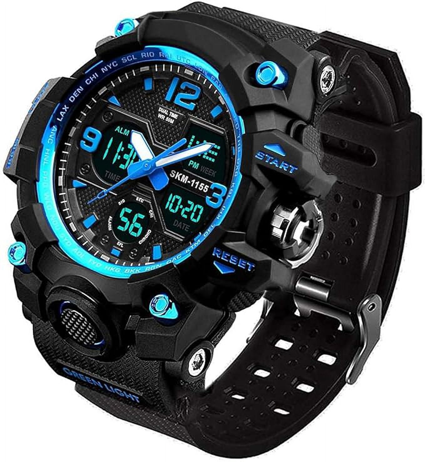 LYMFHCH Men's Analog Sports Watch, LED Military Digital Watch ...