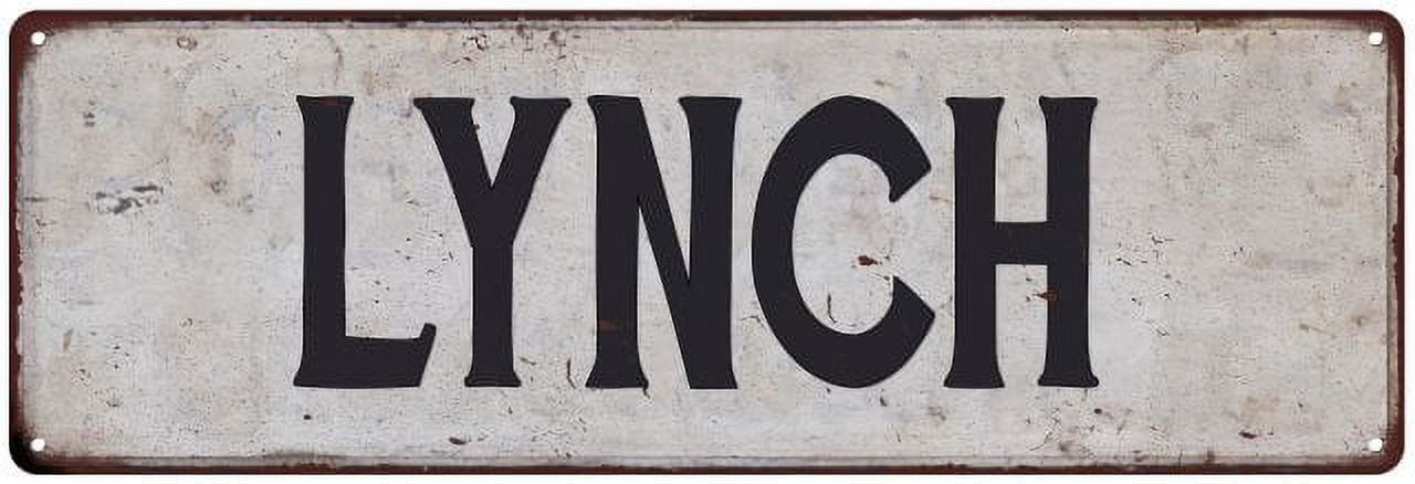 LYNCH Vintage Look Rustic Chic Metal Sign 8x24 108240036201 - Walmart.com