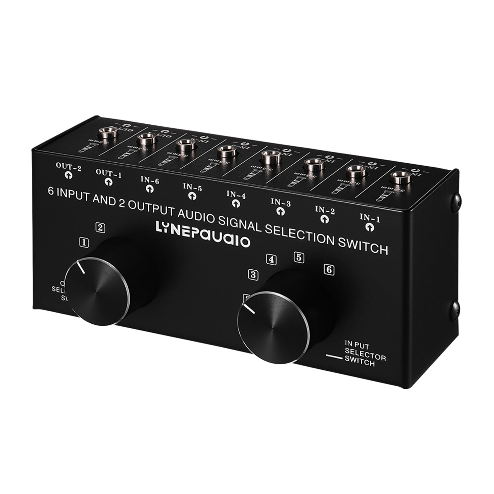 LYNEPAUAIO 6-In-2-Out Audio Signal Selector - Two-Way Audio Switcher ...