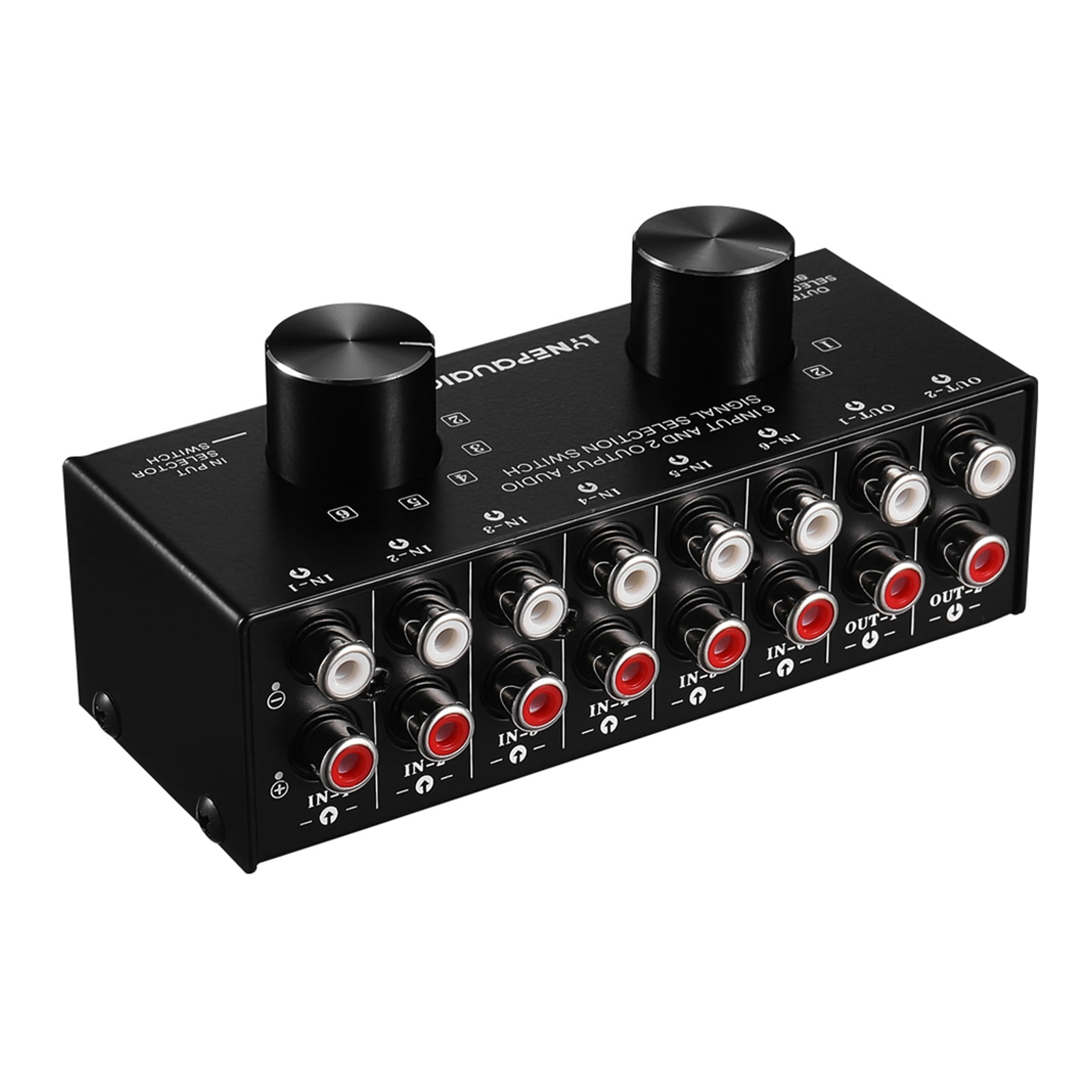 LYNEPAUAIO Audio Switcher,Box Splitter RCA Two-Way Audio Box Audio Box ...