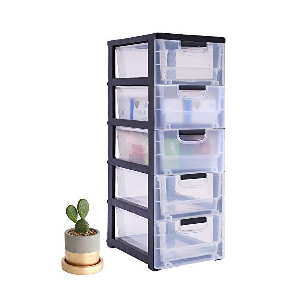 LYNICESHOP Foldable Clothes Organizer with 5 Drawers, Stackable ...
