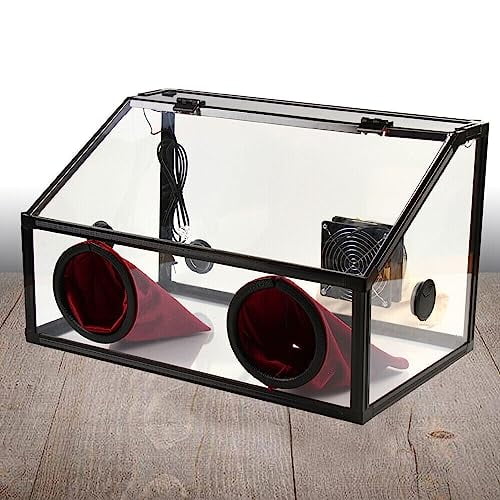 LYNICESHOP Fully Enclosed Electric Grinding Table Polisher, Dust Box ...