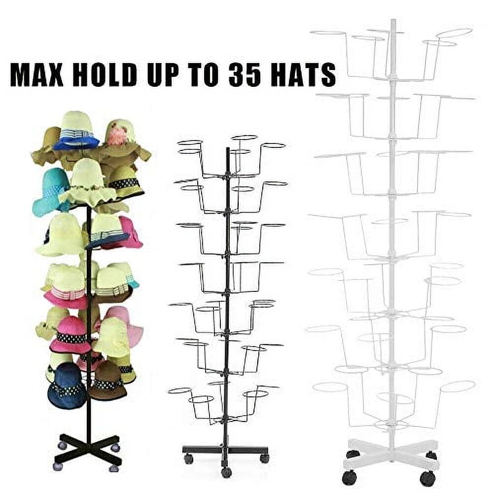 LYNICESHOP Hat Rotating Display Rack Stand, 7-Tier Hat Cap Display ...