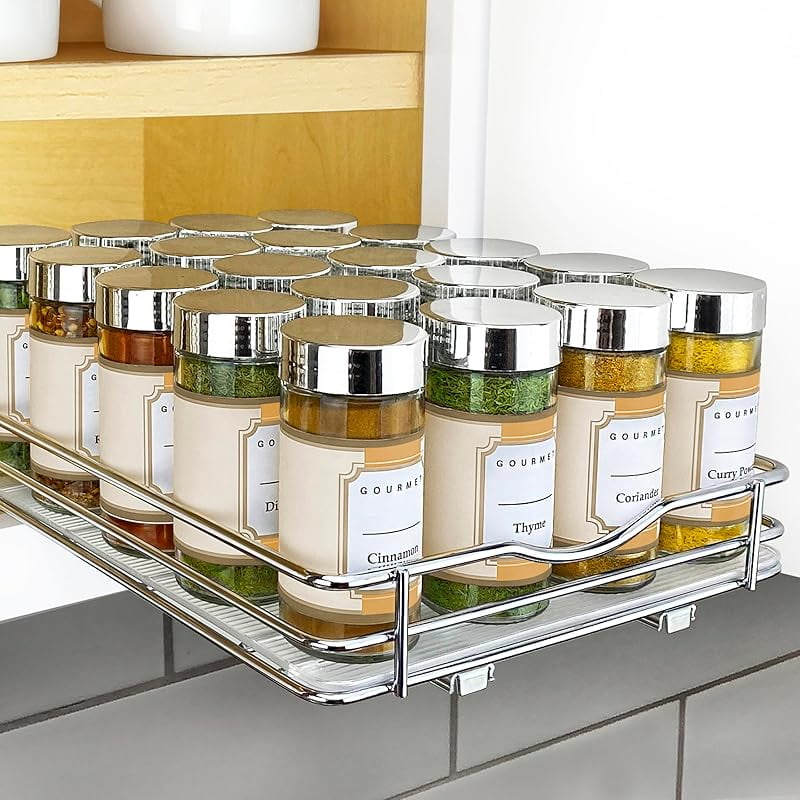 LYNK PROFESSIONAL ® Pull Out Spice Rack Organizer for Inside Kitchen ...