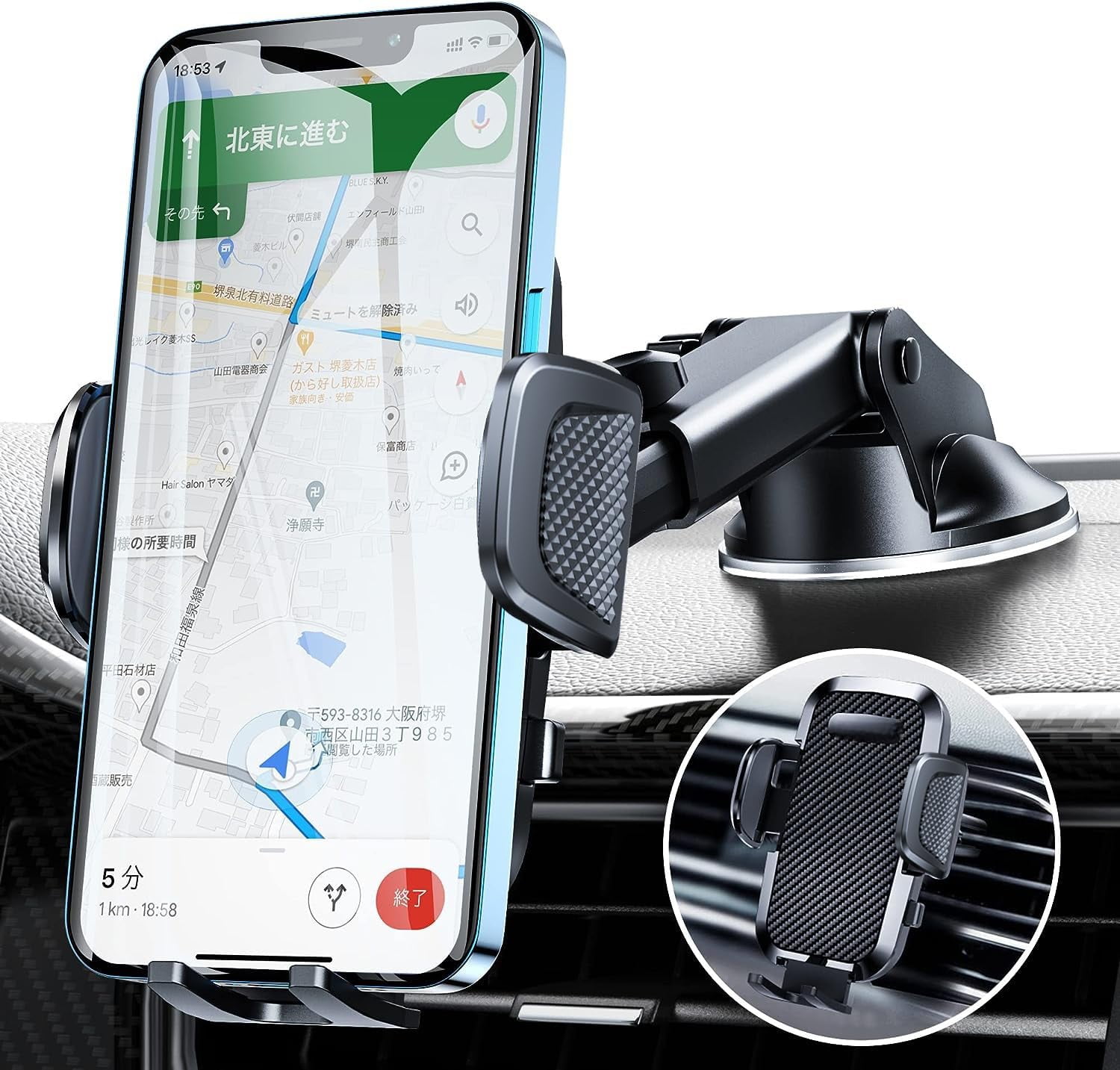 LYNLOO 2025 New Released SSF20 Car Phone Mount, Adjustable Gooseneck ...