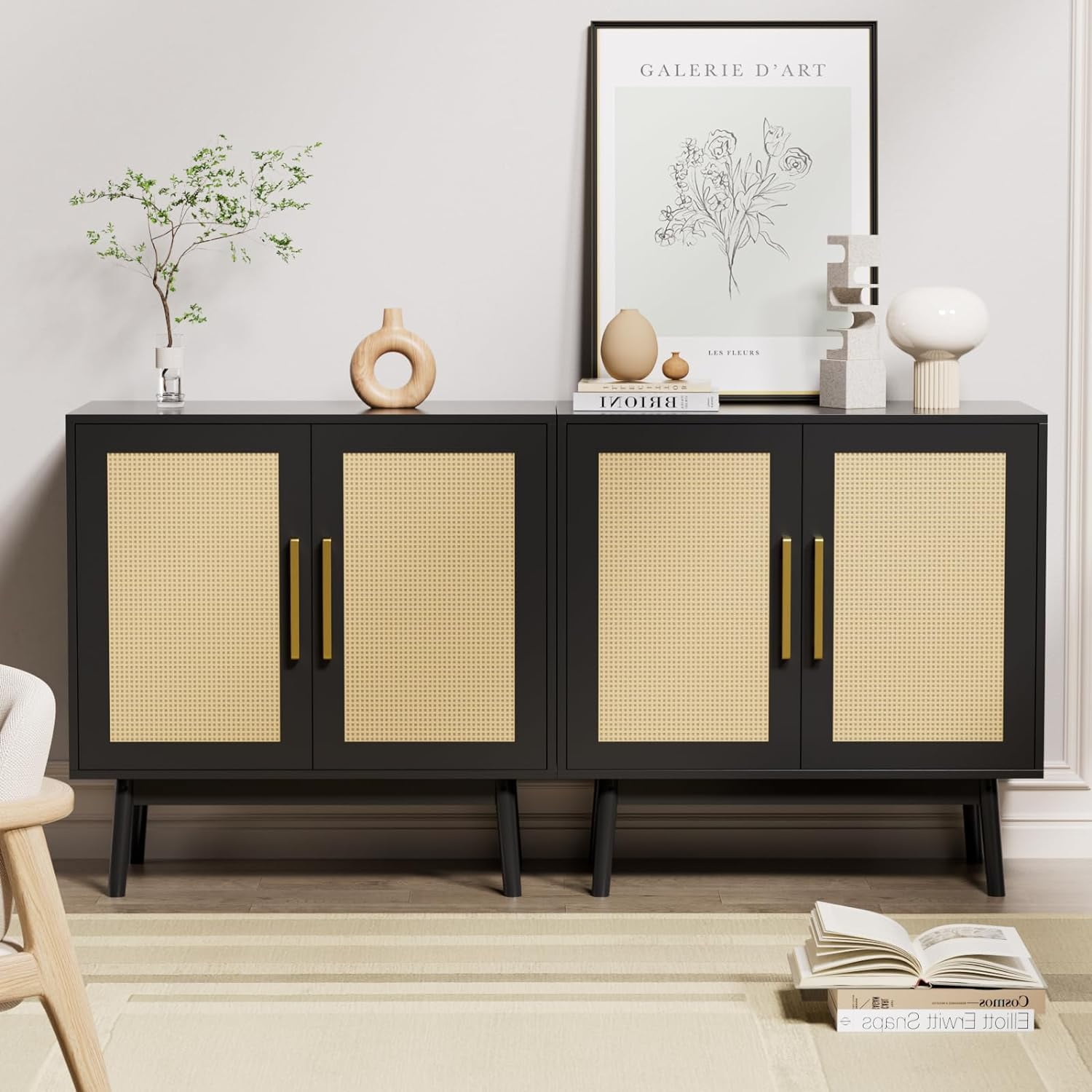 LYNSOM Buffet Cabinet with Storage, Sideboard Buffet Storage Cabinet ...
