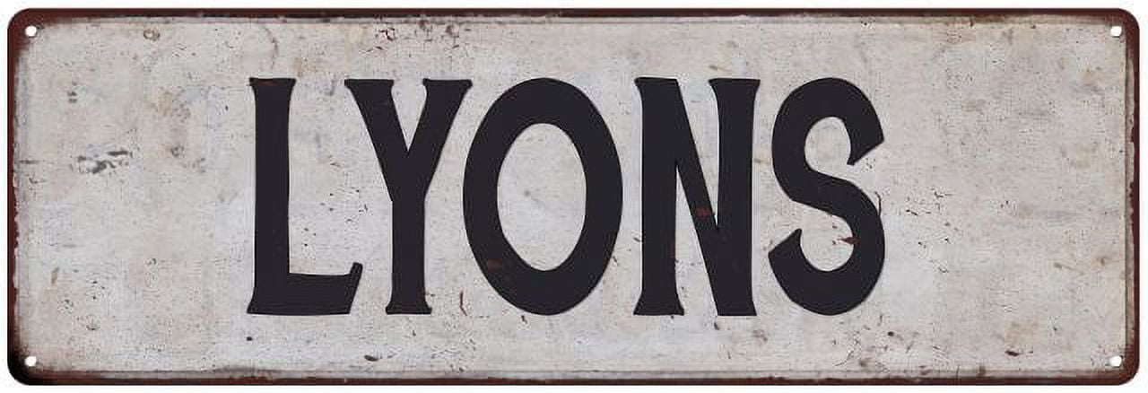 LYONS Vintage Look Gift Rustic Chic Metal Sign 6x18 206180036216 ...