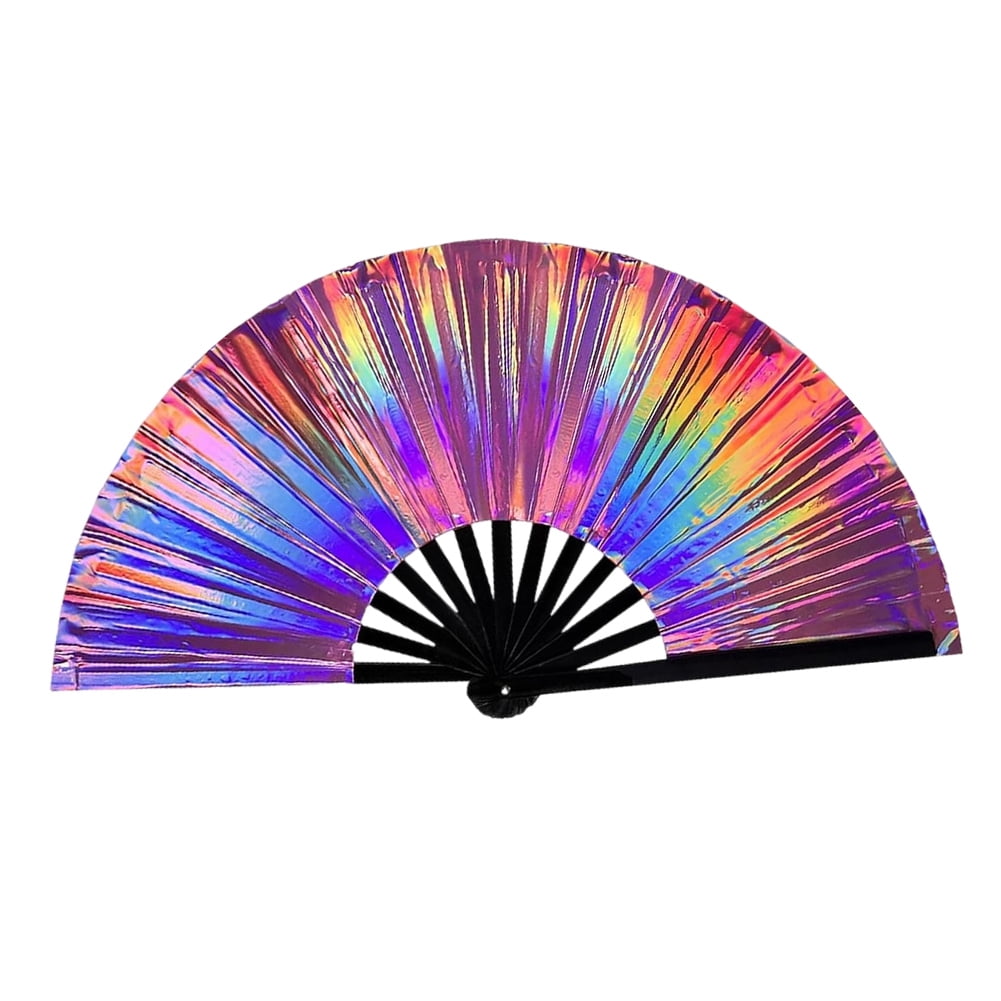 LYQTOY 10 Inch Colored Dance Fan Large Folding Hand Fan Pvc Handheld ...