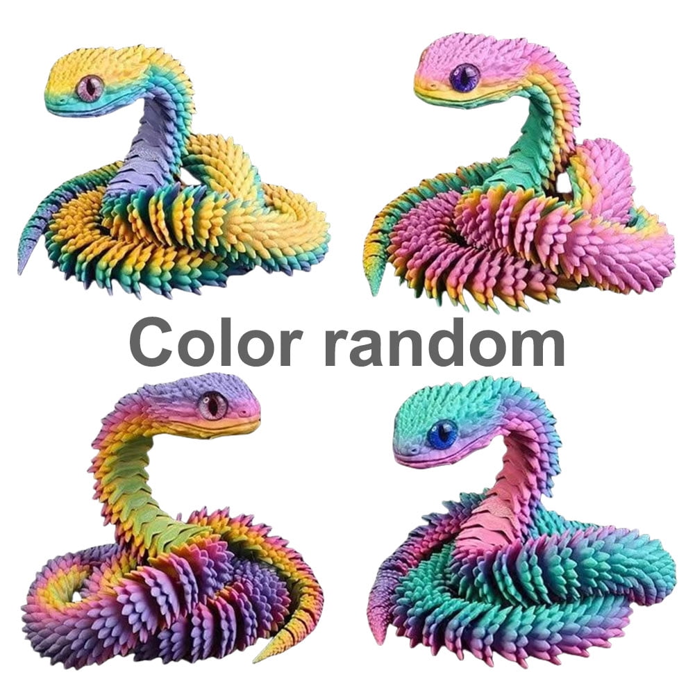LYQTOY 3D Printed Snake 3D Printed Toy 3D Printed For Home Office Decor ...