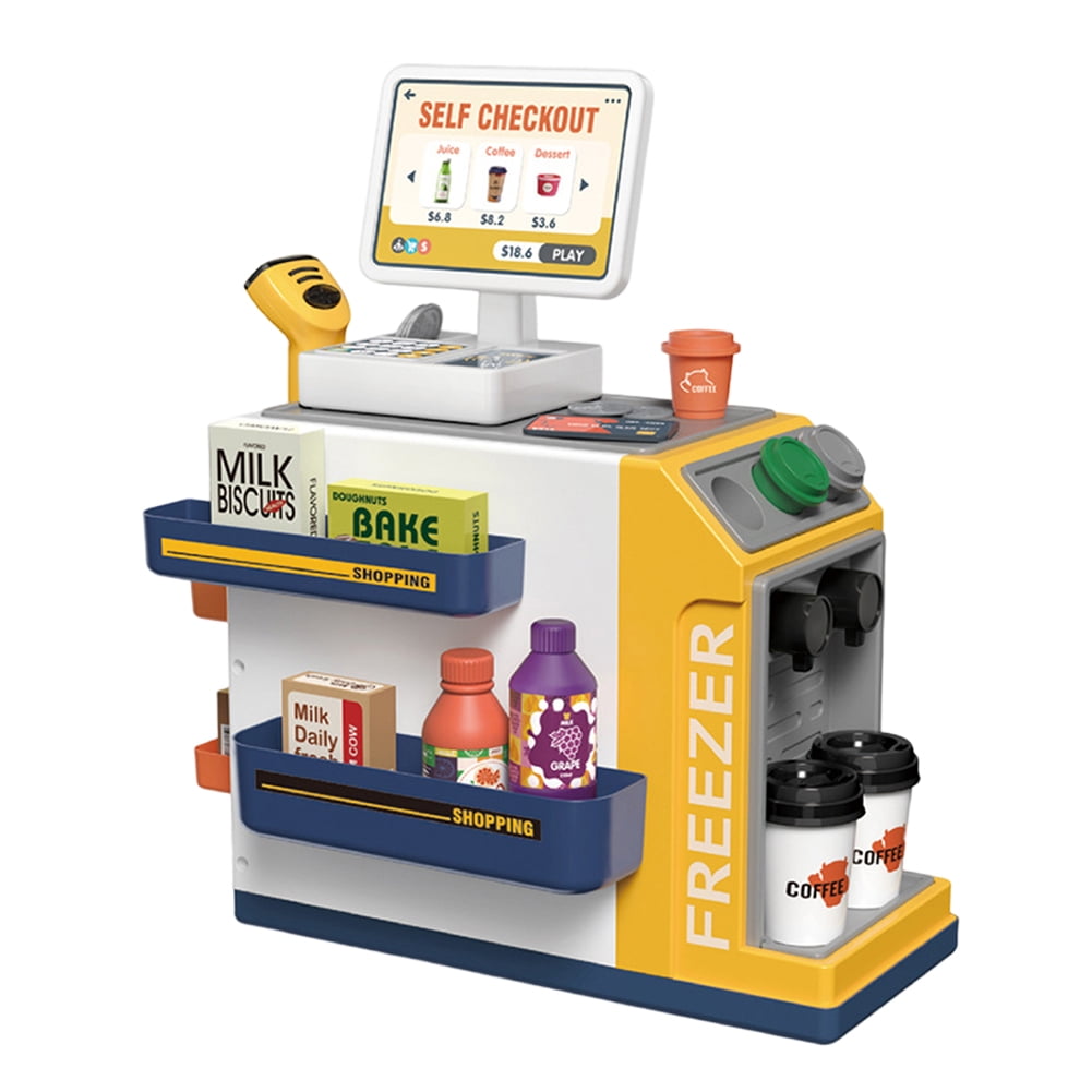 LYQTOY Cash Register Playset Mini Supermarket Cashier Bpa Free Shopping ...