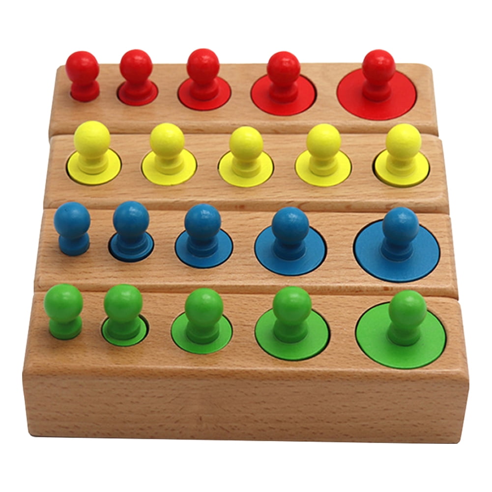 LYQTOY Early Home School Toys Montessori Knobbed Cylinder Socket ...