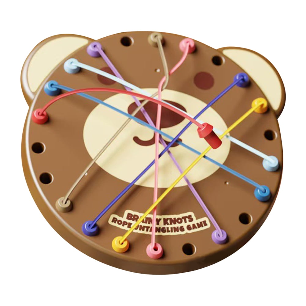 LYQTOY Knots Rope Untangling Game With 10 Ropes Color Sorting Board ...