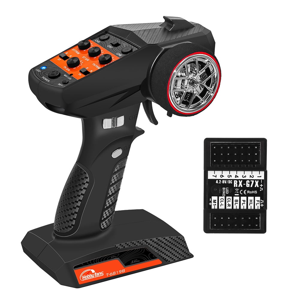 LYQTOY Remote Control 7CH 2.4G Rc Radio System Rc Transmitter Receiver ...