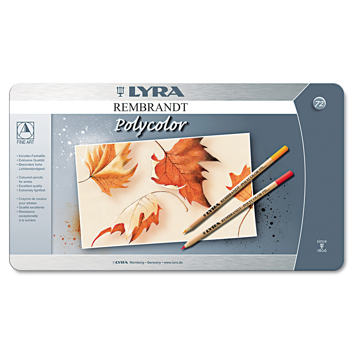 LYRA Artist Colored Woodcase Pencils, Assorted, 72/Pack - Walmart.com