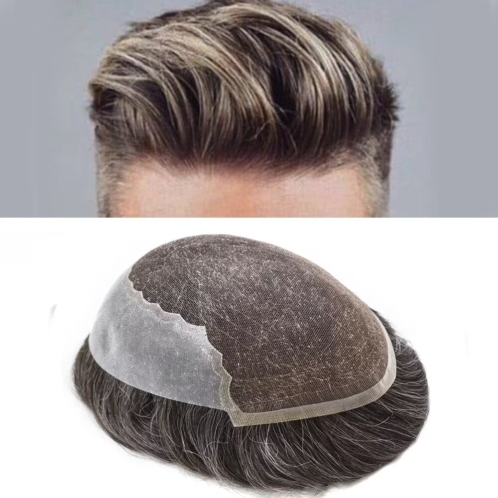 LYRICAL HAIR French Lace Front Mens Toupee Hair Piece Transparent Lace ...