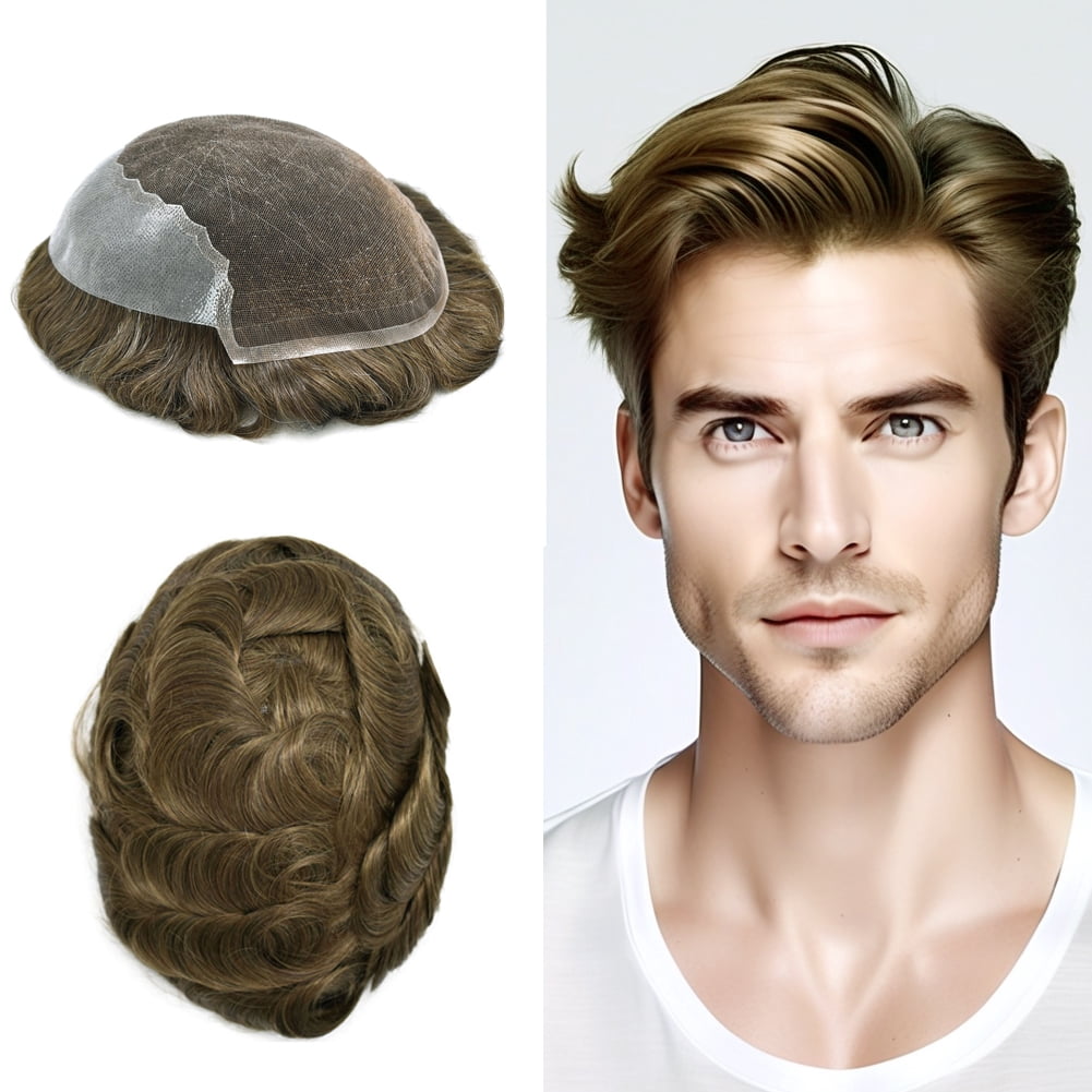 LYRICAL HAIR Lace Front Men Hair System French Lace Mens Toupee Human ...