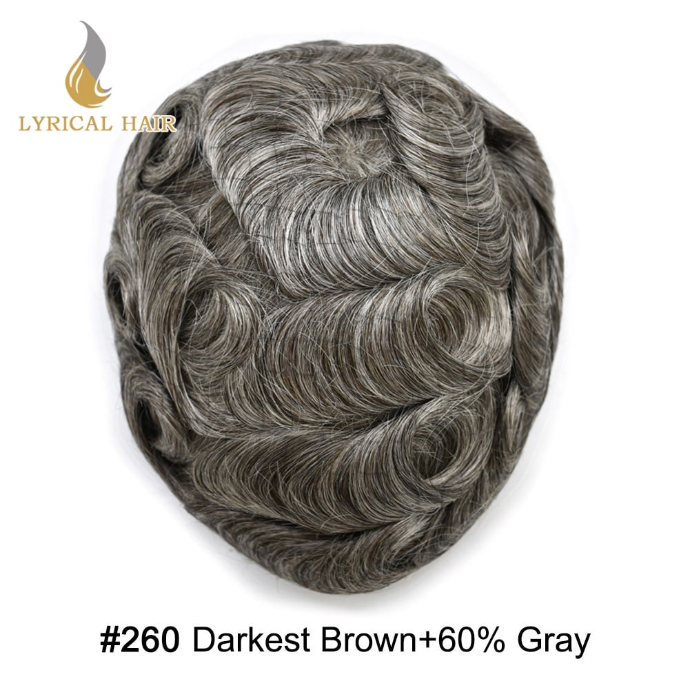 LYRICAL HAIR Lace Front Toupee for Men Indian Human Hair Replacement ...