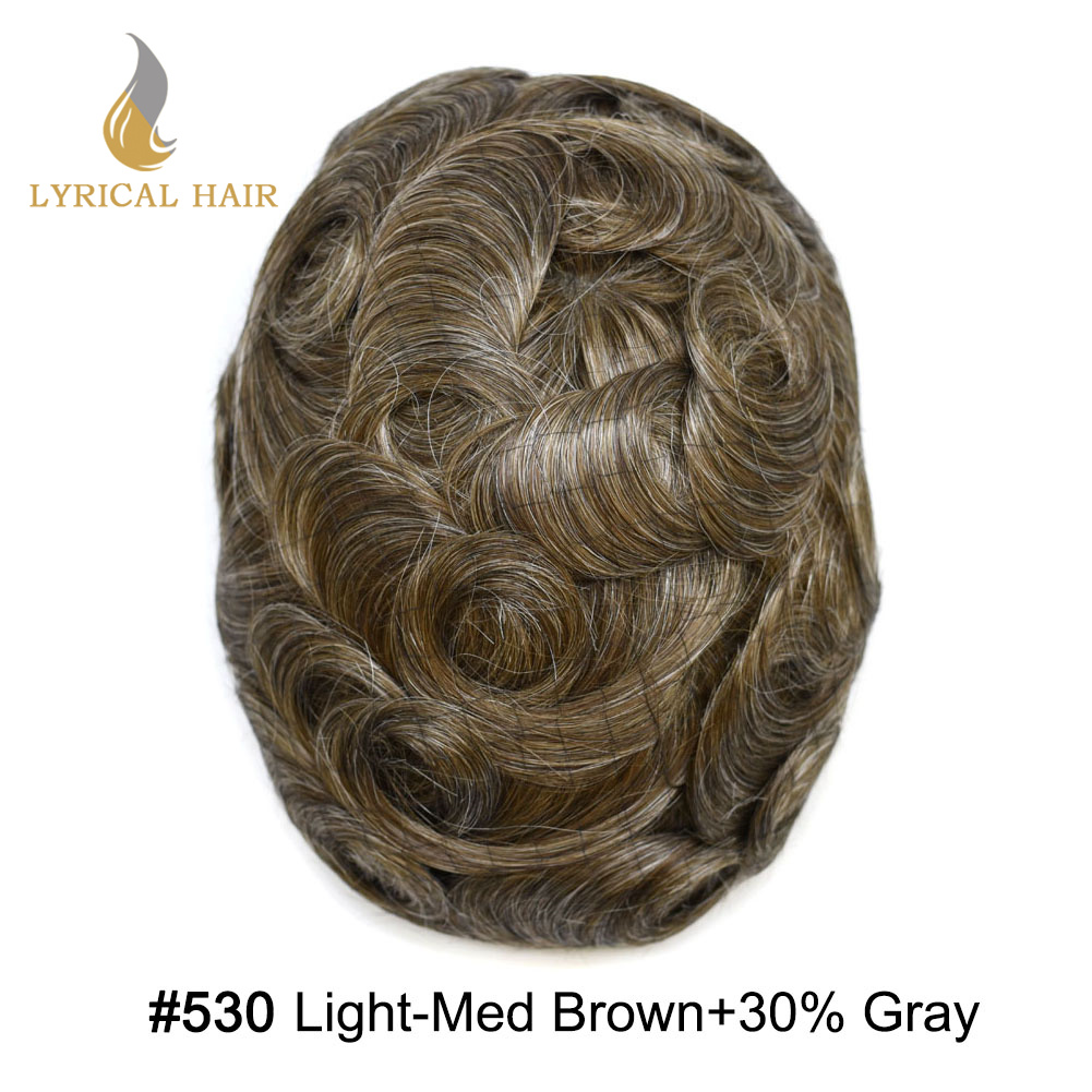 LYRICAL HAIR Lace Front Toupee for Men Indian Human Hair Replacement ...