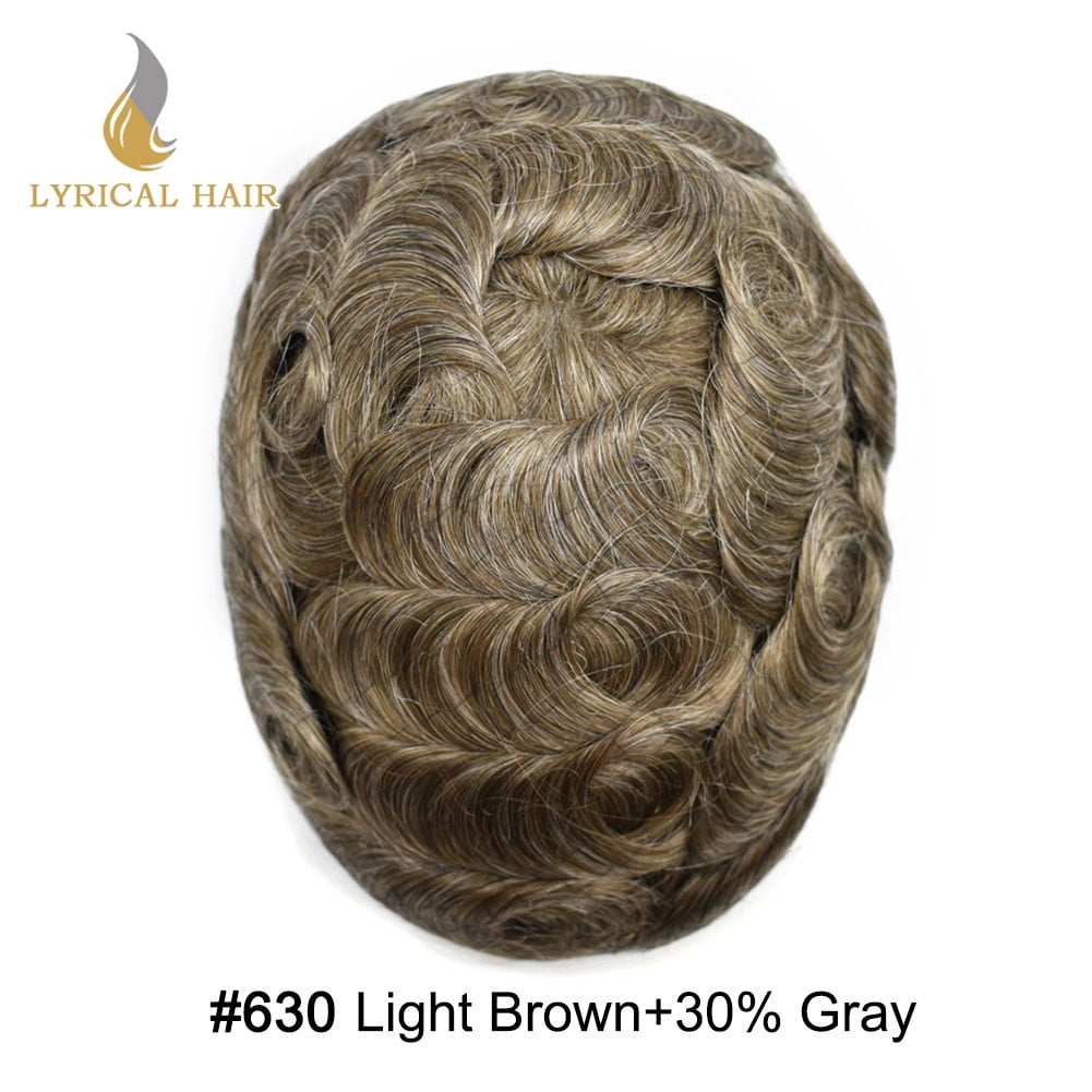 LYRICAL HAIR Lace Front Toupee for Men Indian Human Hair Replacement ...