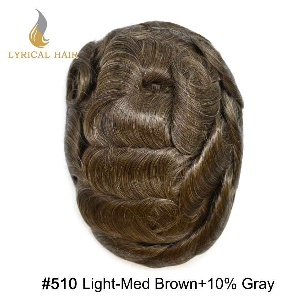 LYRICAL HAIR Lace Front Toupee for Men Indian Human Hair Replacement ...