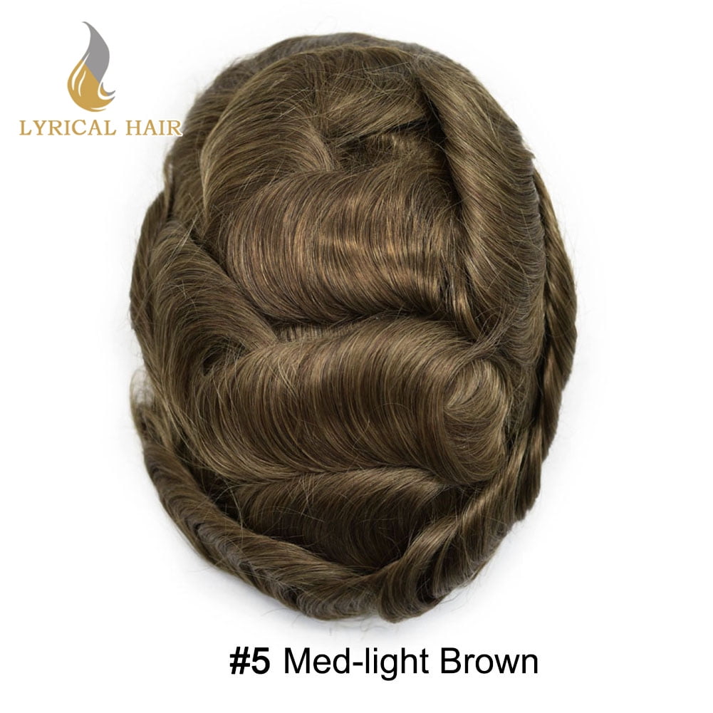 LYRICAL HAIR Lace Front Toupee for Men Indian Human Hair Replacement ...