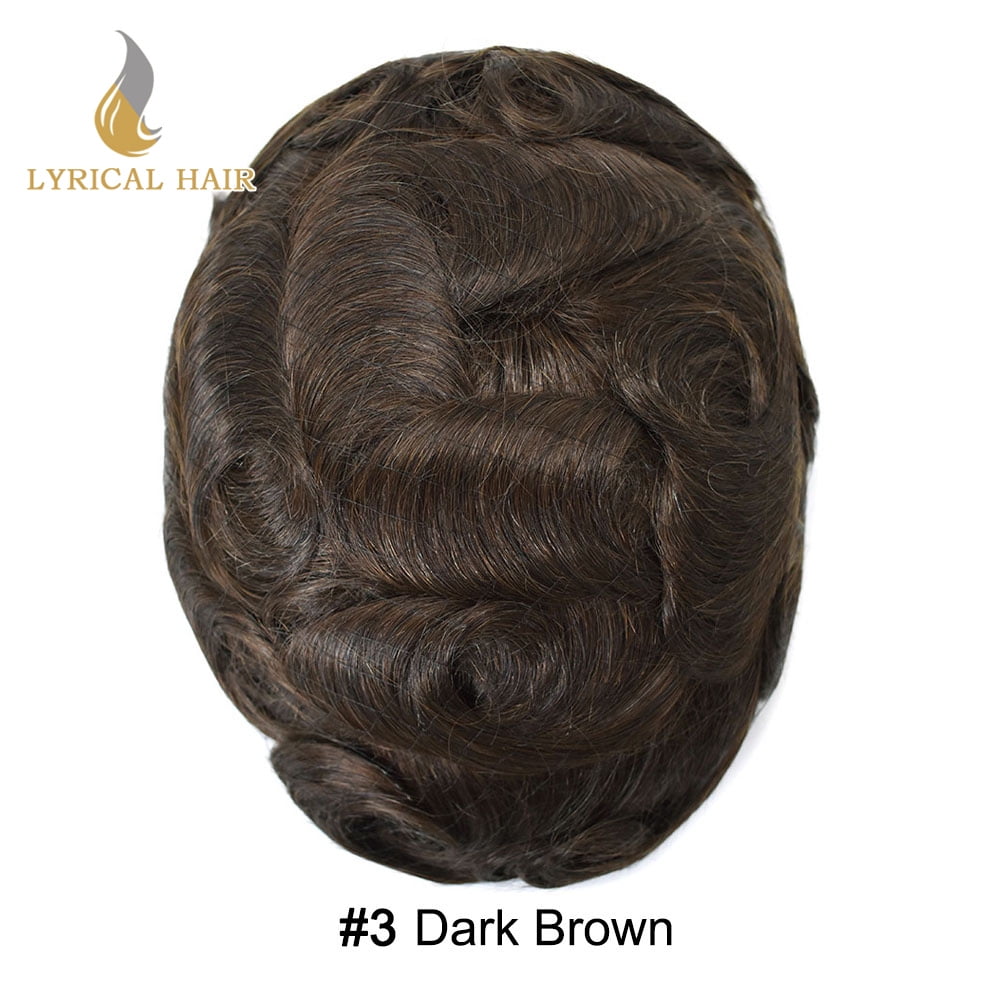 LYRICAL HAIR Lace Front Toupee for Men Indian Human Hair Replacement ...