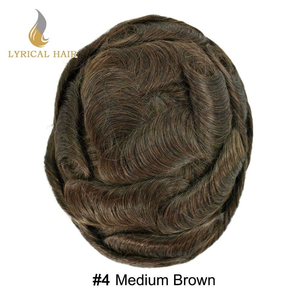 LYRICAL HAIR Lace Front Toupee for Men Indian Human Hair Replacement ...