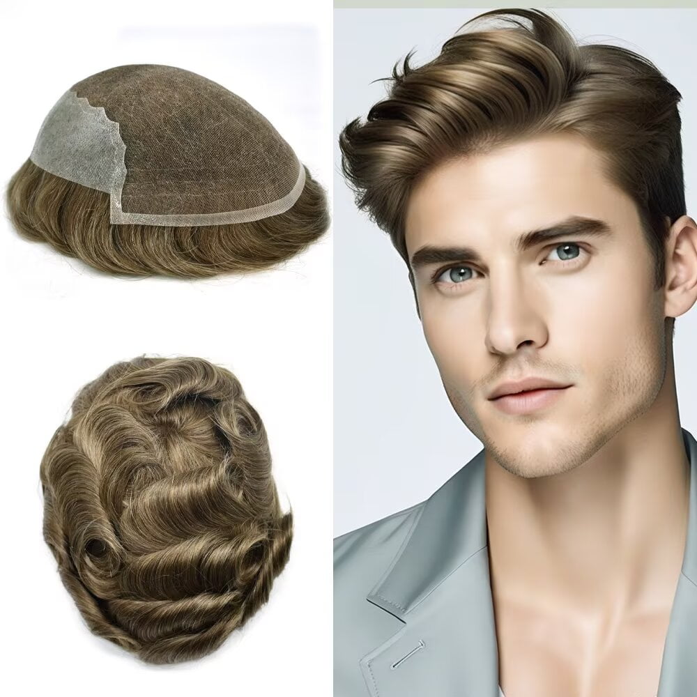 LYRICAL HAIR Toupee for Men 6"x9" French Lace Mens Toupee Hairpieces ...