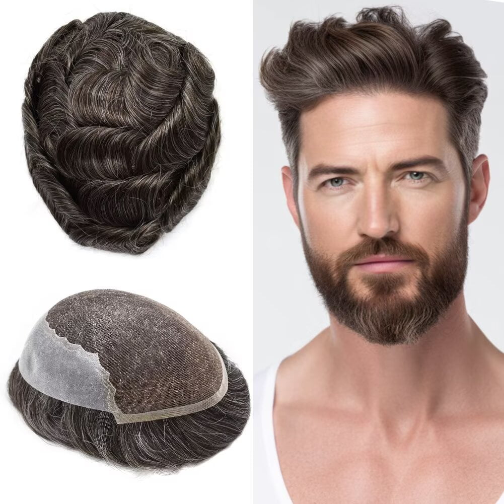 LYRICAL HAIR Toupee for Men 6"x9" French Lace Mens Toupee Hairpieces ...