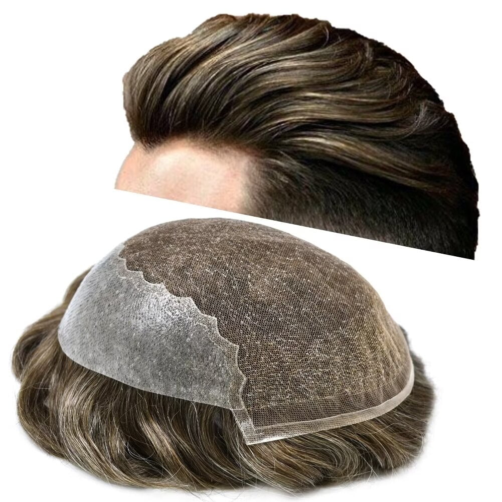 LYRICAL HAIR Toupee for Men French Lace Front Mens Toupee Human Hair ...