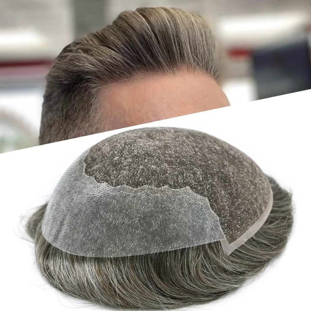 LYRICAL HAIR Toupee for Men French Lace Front Mens Toupee Human Hair ...