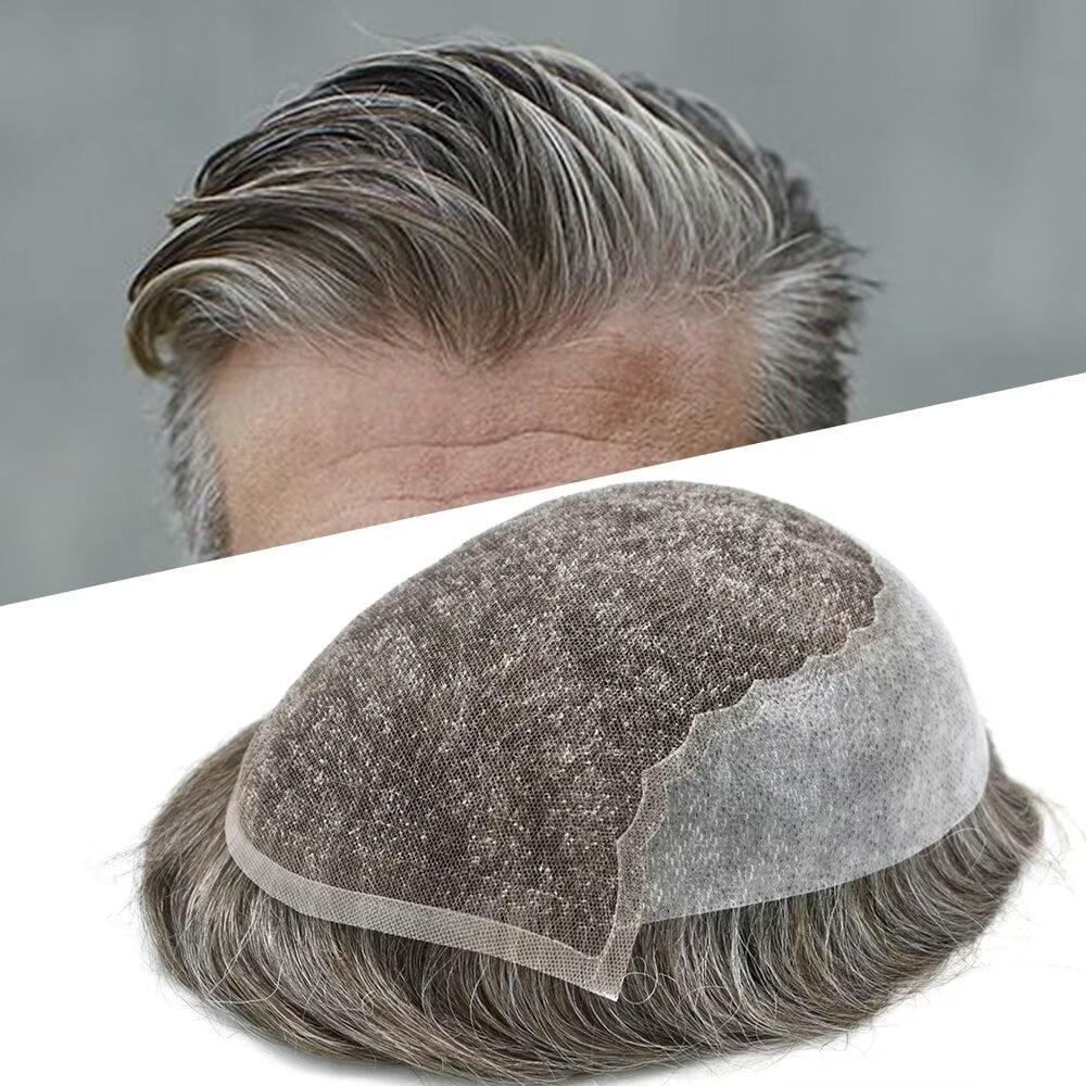 LYRICAL HAIR Toupee for Men French Lace Front Mens Toupee Human Hair ...