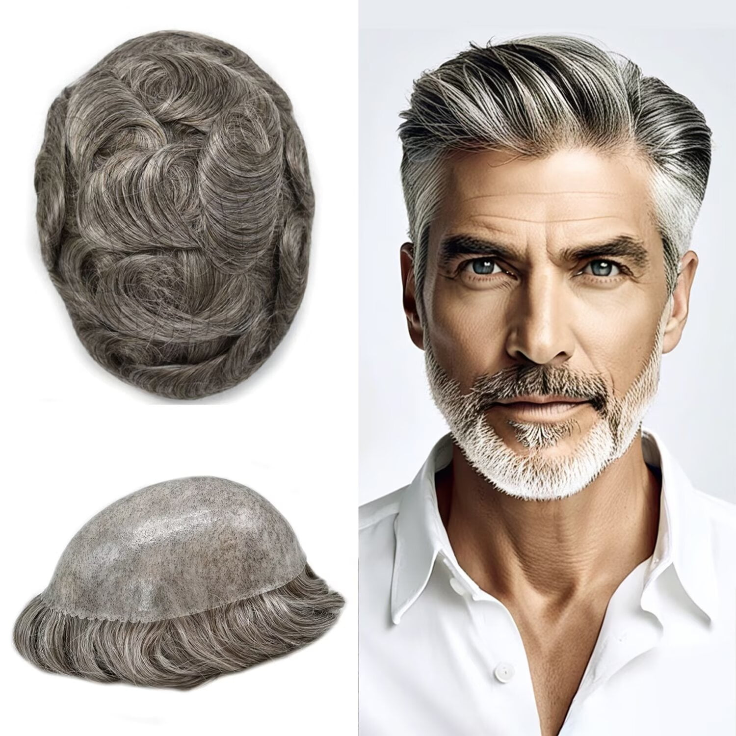 LYRICAL HAIR Toupee for Men French Lace Front Mens Toupee Human Hair ...