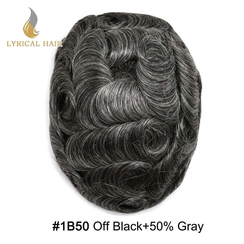 LYRICAL HAIR Toupee for Men Indian Human Hair Replacement System All ...